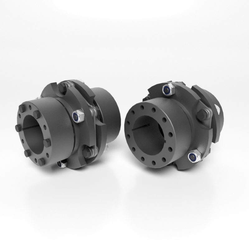 T2, T4, & T6 50 - 1K Nm Floating Mount Shrink Disk Single Flex Couplings