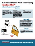 Automotive Window Pinch Force Testing App Note - Interface